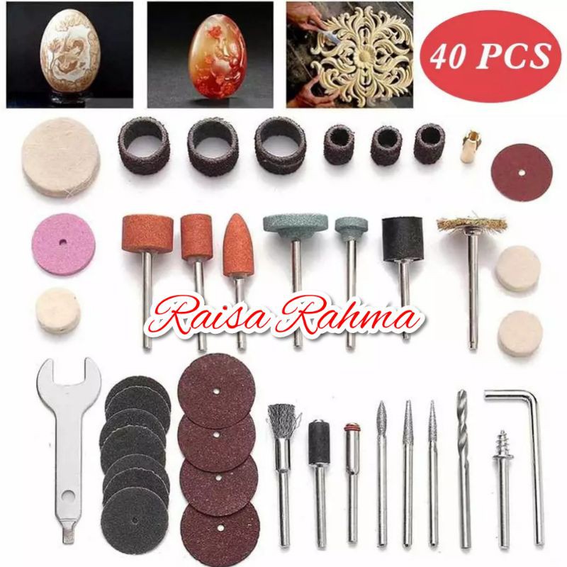 Jual 40pcs Paket Mata Bor Gerinda Mini Set Die Mini Tuner | Shopee ...