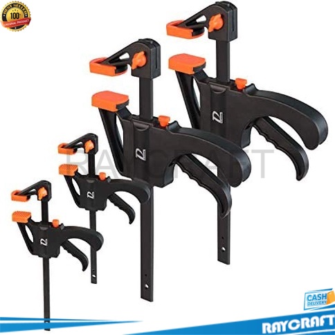 Jual Speed Squeeze Ratcheting Clamp Penjepit Kayu Mini 6 Inch -Quick ...