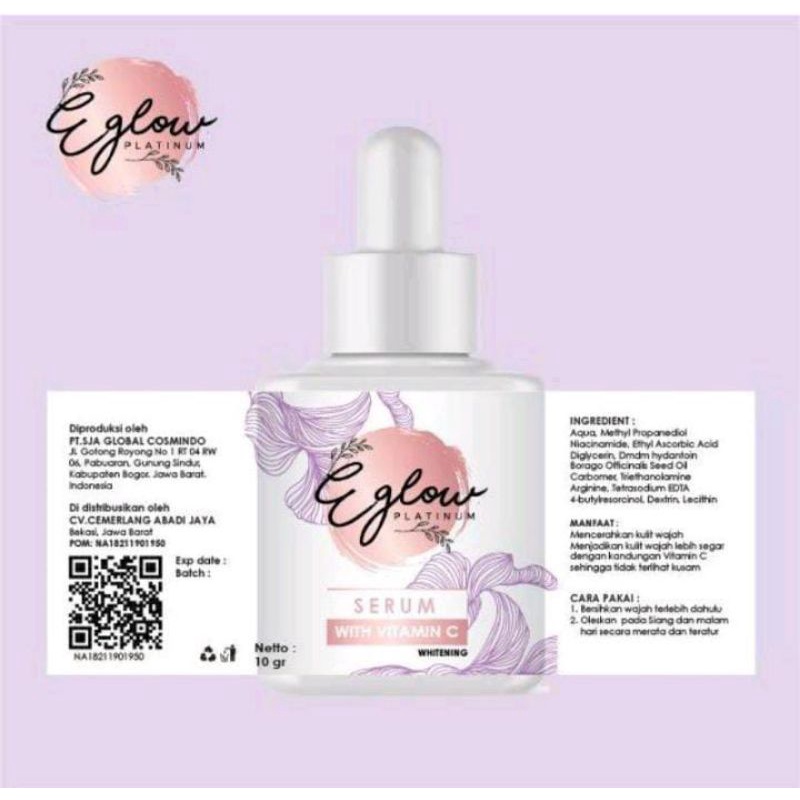 Jual SERUM EGLOW PLATINUM/SERUM WHITENING/ VIT C | Shopee Indonesia