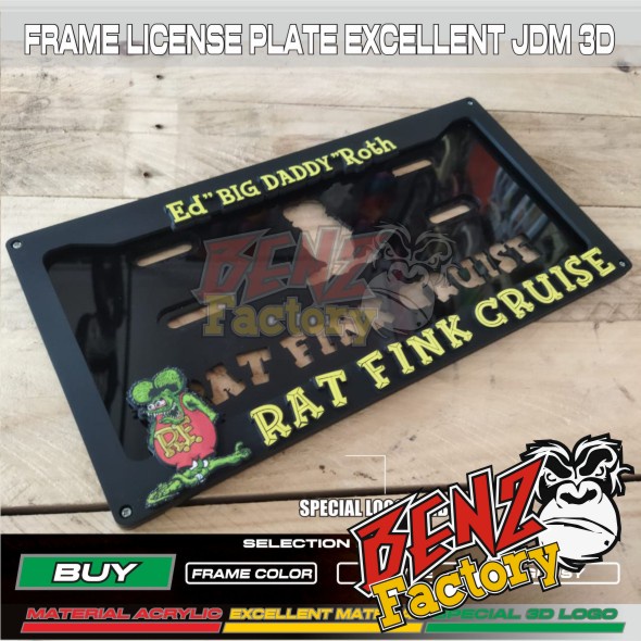 Jual FRAME LICENSE PLATE CUSTOME UNIVERSAL PLAG AND PLAY JDM RAT FINK ...