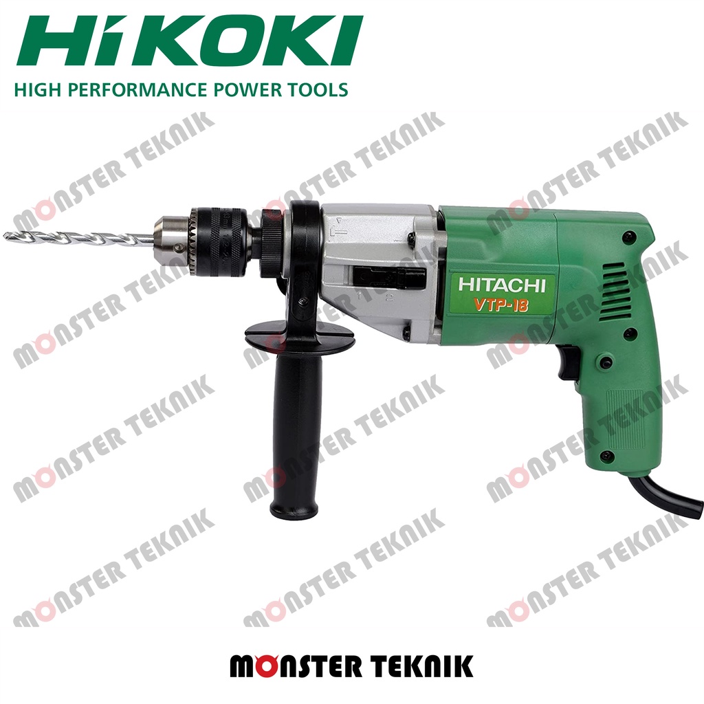 Jual Mesin Bor Beton 2-Speed 18mm Impact Drill Hitachi VTP 18 Hikoki ...