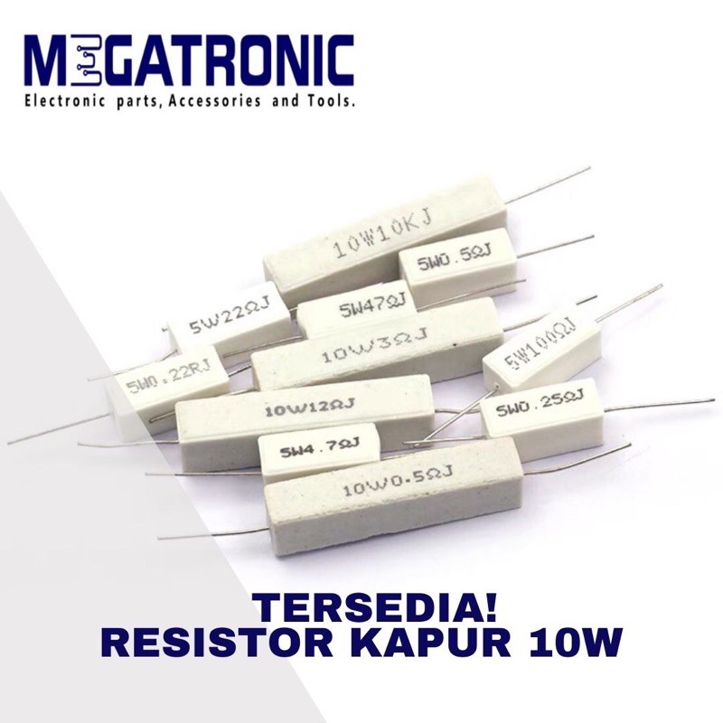 Jual RESISTOR KAPUR 10 WATT ALL VARIAN | Shopee Indonesia