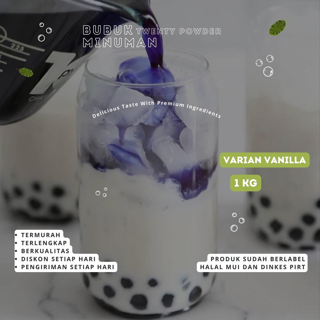 Jual bubuk minuman rasa vanilla 1kg serbuk minuman aneka rasa bubuk ...