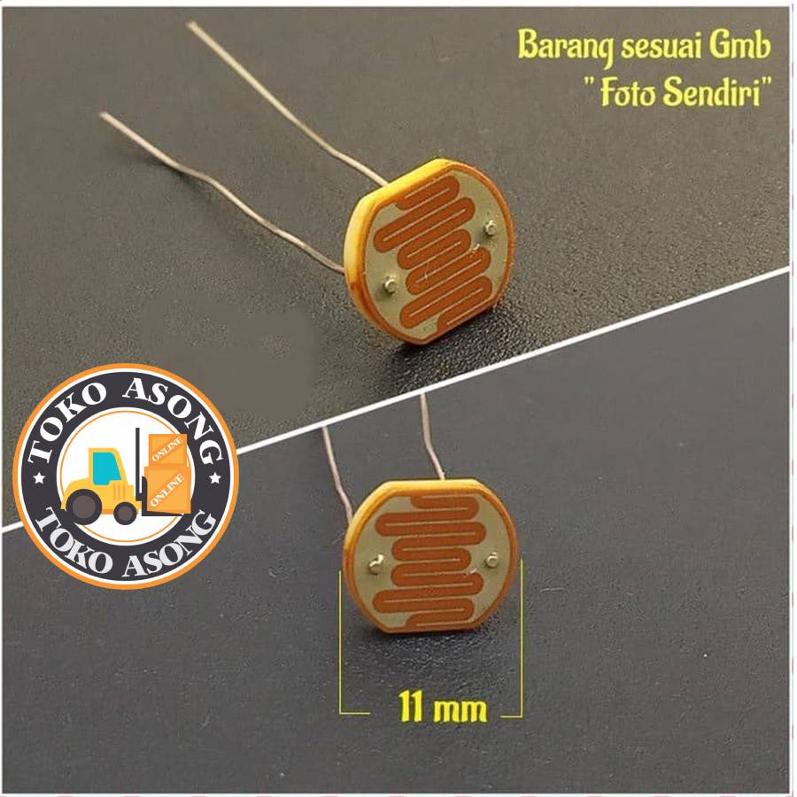 Jual LDR 11 mm light dependent resistor photo resistor sensor cahaya ...