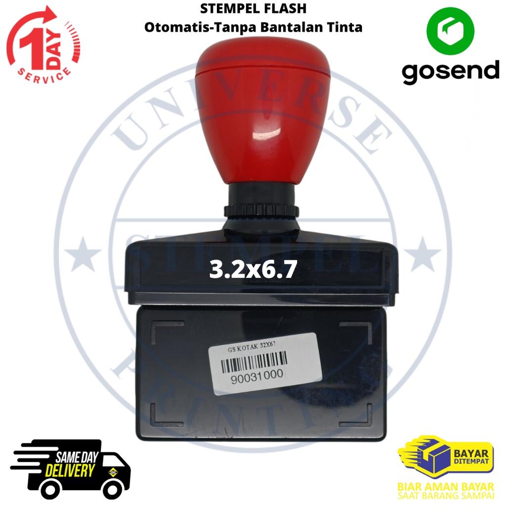 Jual (3267) Cetak Stempel Flash Persegi Otomatis - Tanpa Bantalan Tinta Stempel Kilat | Shopee ...