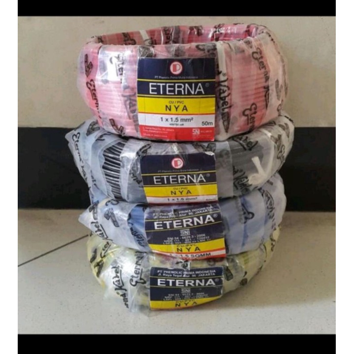 Jual KABEL NYA ETERNA ROLL 1,5MM UKURAN 50M | Shopee Indonesia