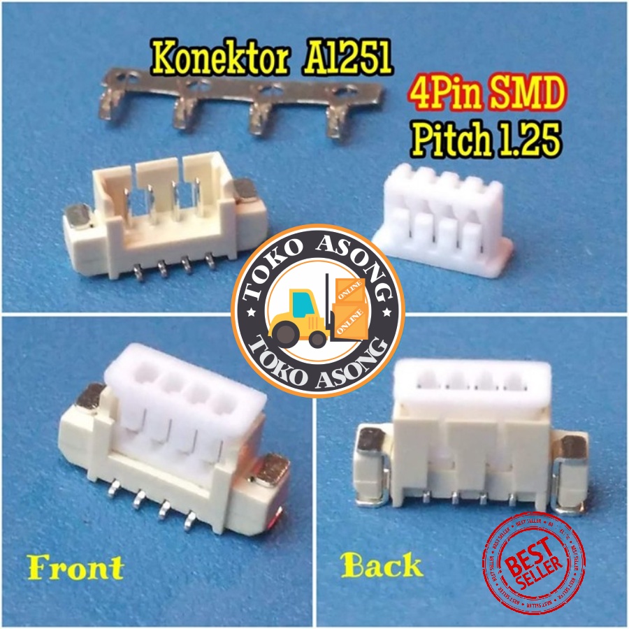 Jual socket Konektor 4 Pin SMD pitch 1.25 Tipe A1251 fan | Shopee Indonesia