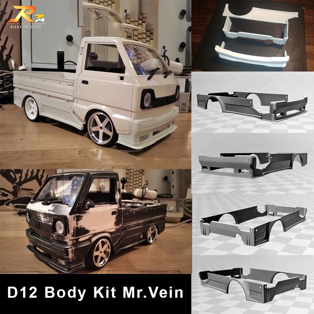 Jual WPL D12 Body Kit Set MrVein - Body Part RC Drift | Shopee Indonesia