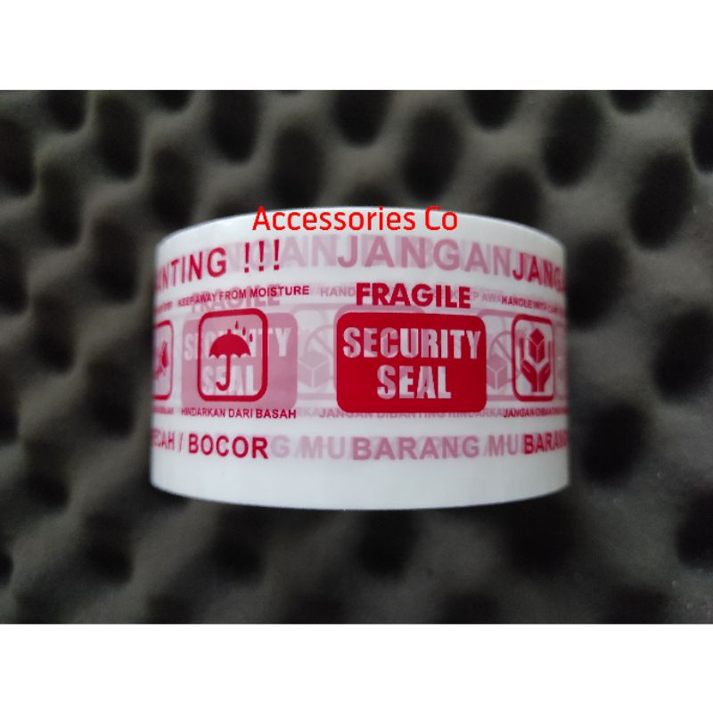 Jual Lakban / Selotip Fragile 50 Yard 50Y x 48mm - Putih Fragile ...