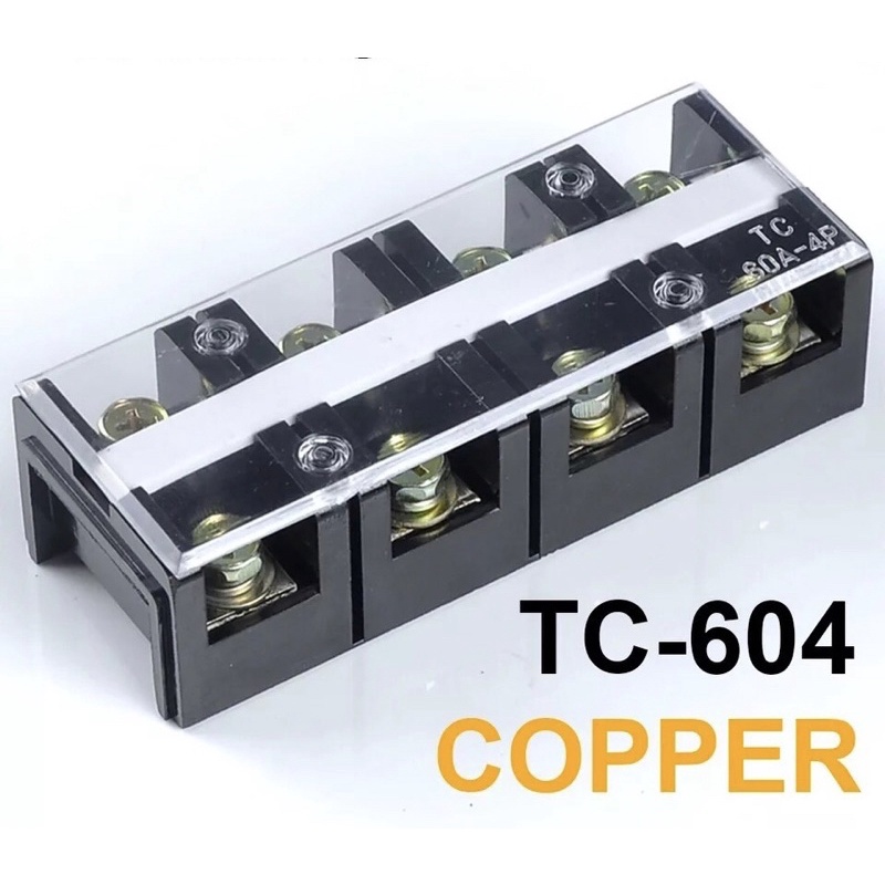 Jual Terminal Block TB-6004 600V 60A 4pin TC604 | Shopee Indonesia