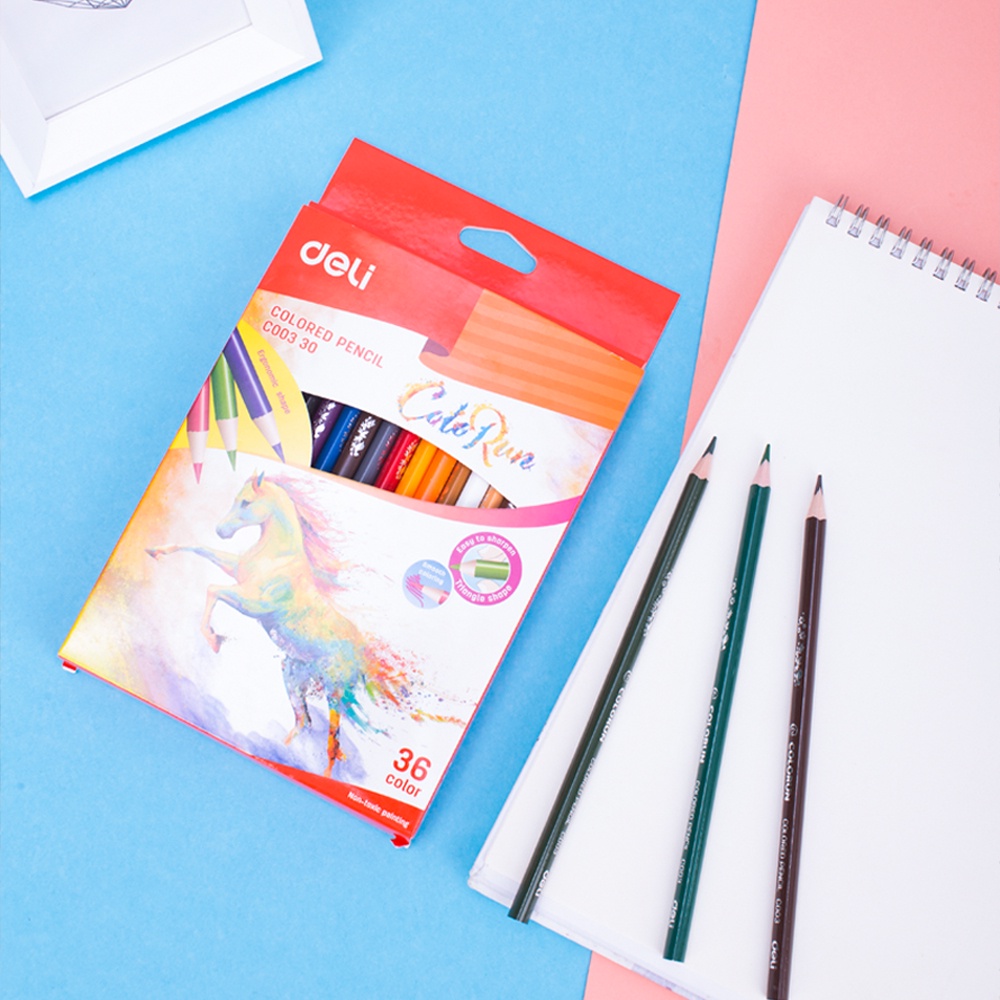 Jual Deli Pensil Warna 12 18 24 36 Warna Menghasilkan Warna Warni Yang