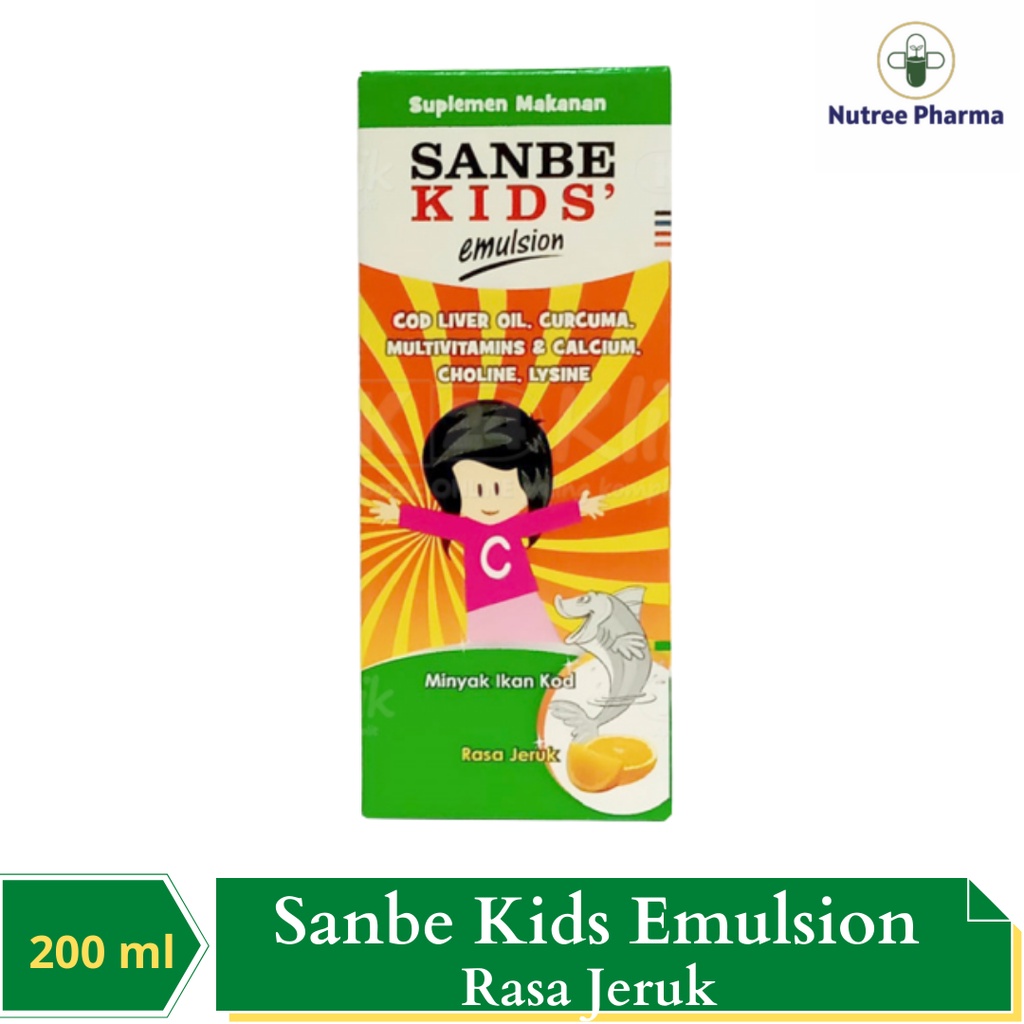 Jual Sanbe Kids Emulsion 200 ml Rasa Jeruk (nafsu makan,kalsium ...