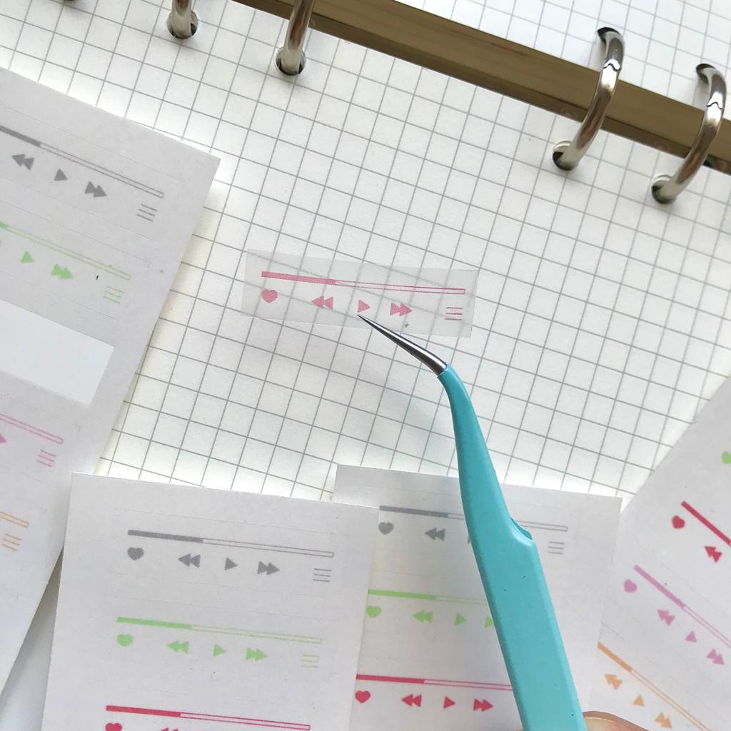 Jual TRANSPARANT Playlist sticker/ stiker lagu/ stiker jurnal | Shopee ...