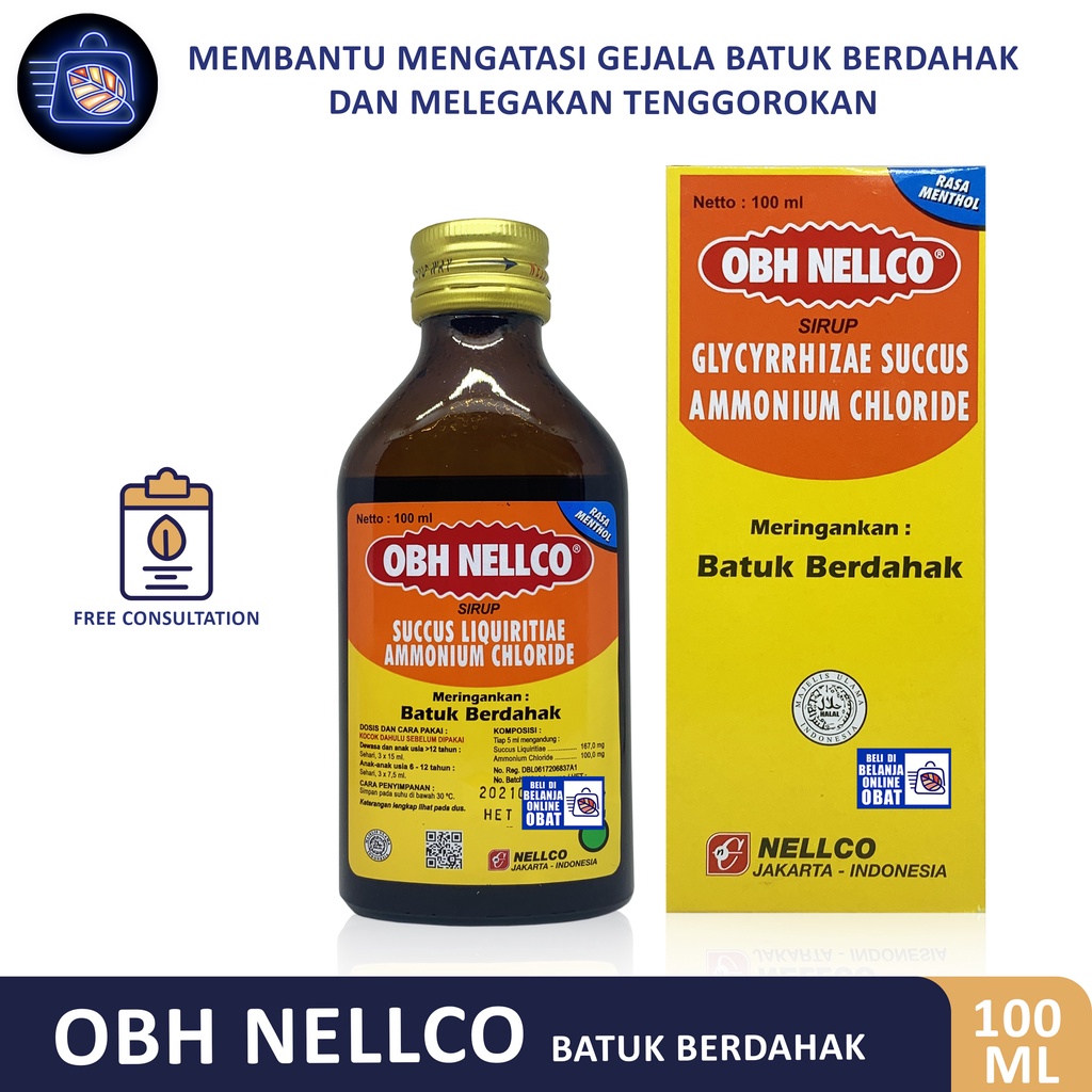 Jual OBH NELLCO BATUK BERDAHAK 100 ML | Shopee Indonesia