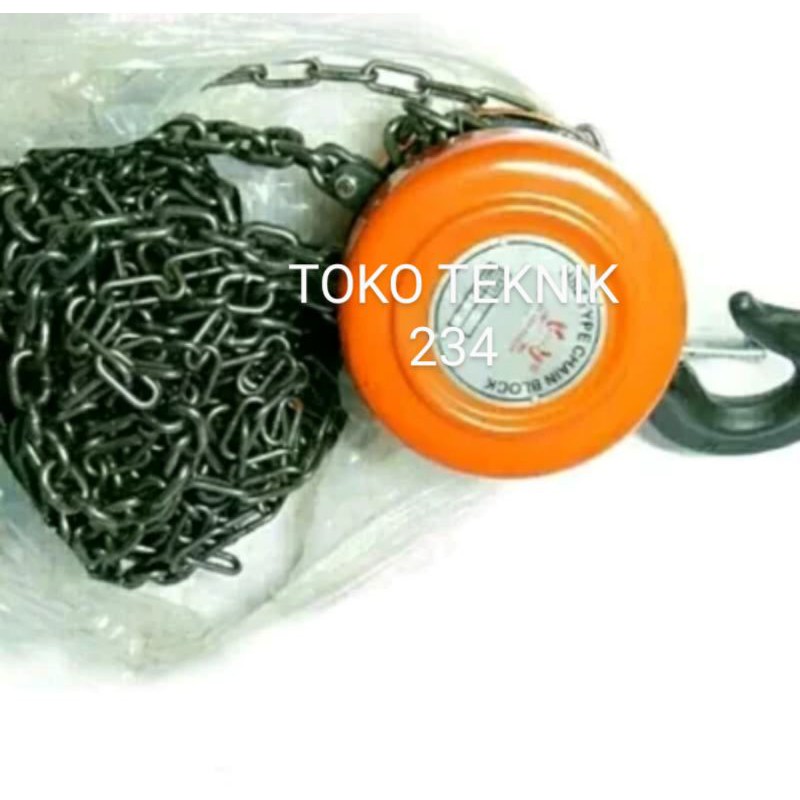 Jual takel 1x3 m - chain block 1 ton 3 meter - alat derek manual ...