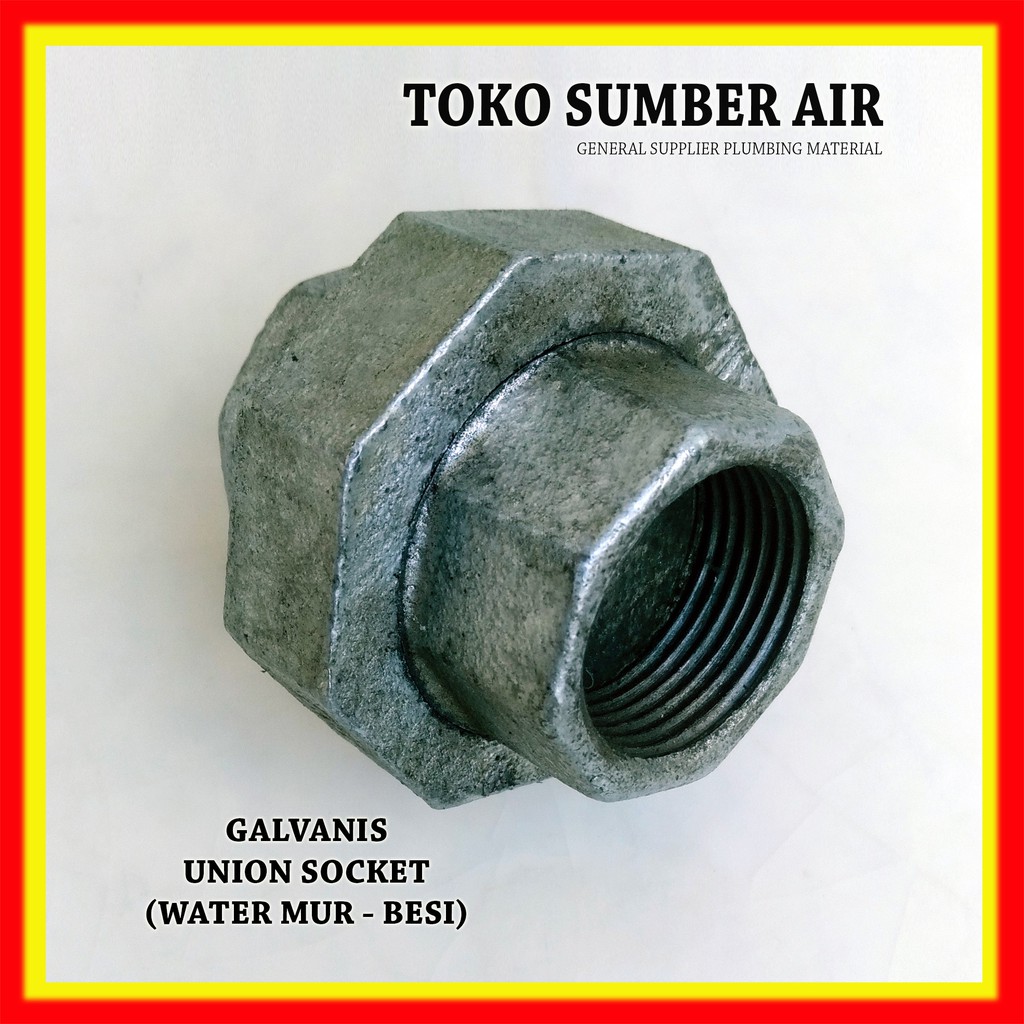 Jual WATER MUR BESI GALVANIS UK. 3/4 INCHI -GALVANIS UNION SOCKET ...
