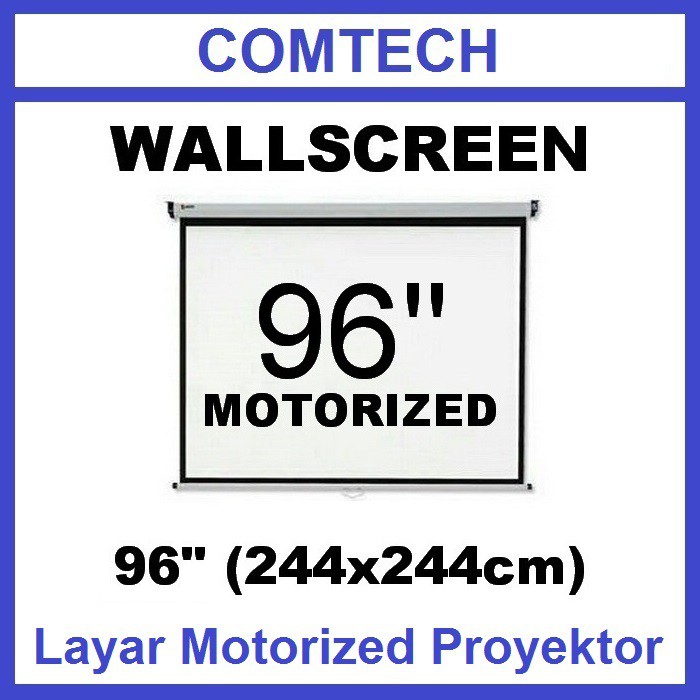 Jual Motorized Wallscreen Projector 96 Inch Layar Dinding Proyektor ...