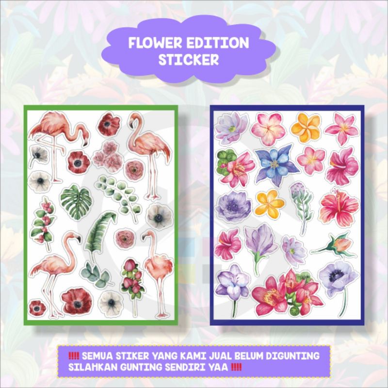 Jual (Flower Edition)STICKER LUCU HANDPHONE CORAK BUNGA TUMBLR ...