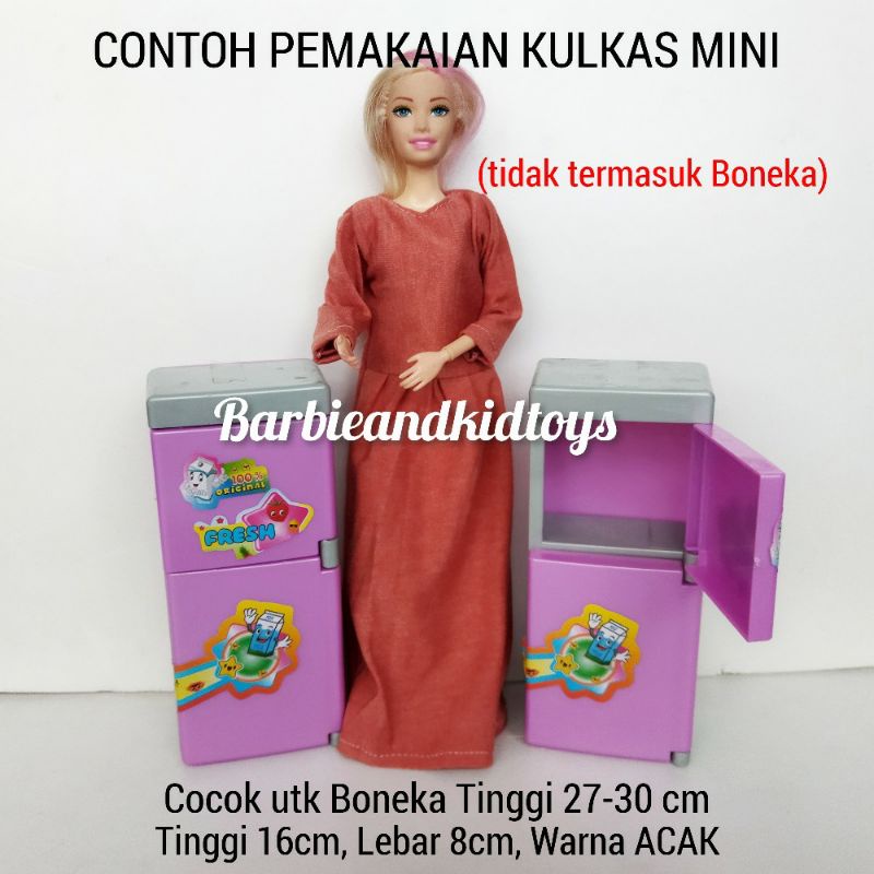 Jual Kulkas Mini Boneka Barbi - Lemari Es Berbi Yuna Mainan Kulkas ...