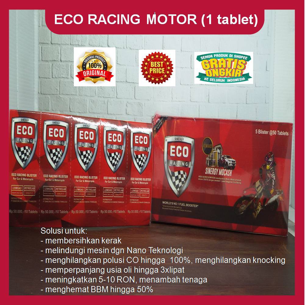 Jual Penghemat BBM bensin eco racing motor 1 tablet | Shopee Indonesia