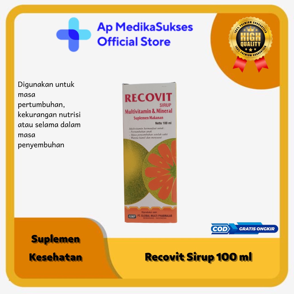 Jual Recovit Sirup Multivitamin & Mineral 100ml | Shopee Indonesia
