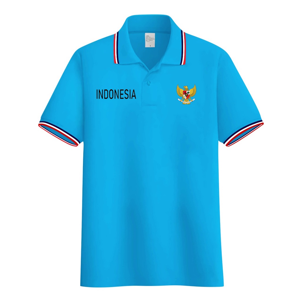 Jual Kaos Kerah Pria Logo Garuda INDONESIA / Polo List Garuda INDONESIA ...