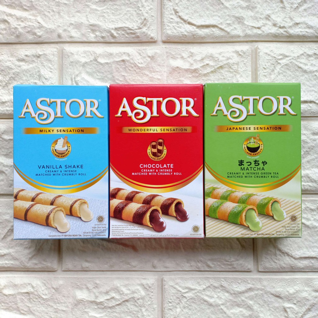 Jual [HALAL] Astor Wafer Roll Stick Stik 40gr All VARIAN Chocolate ...