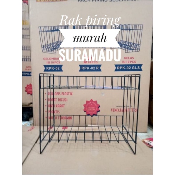 Jual Rak piring rpk02 rata hitam free paking kardus MAHAMERU | Shopee ...