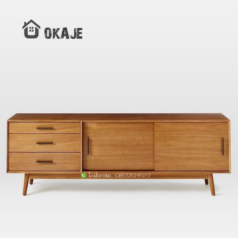 Jual Meja Tv vintage pintu slide kayu jati | Shopee Indonesia
