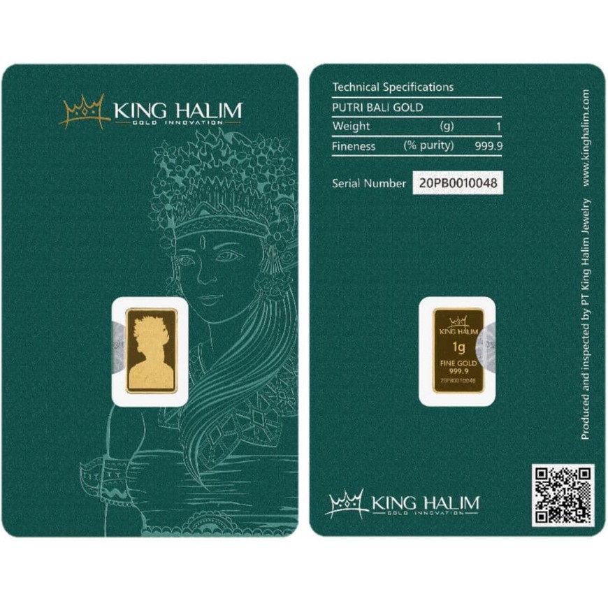 Jual Logam Mulia King Halim / LM KH "Putri Bali" 24K 1 gram - SDW Gold ...