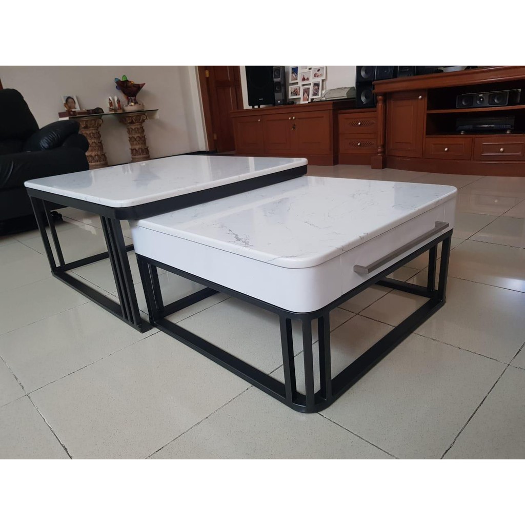 Jual Large Set Luxurious Coffee Table with Marble Cellini lookalike ...