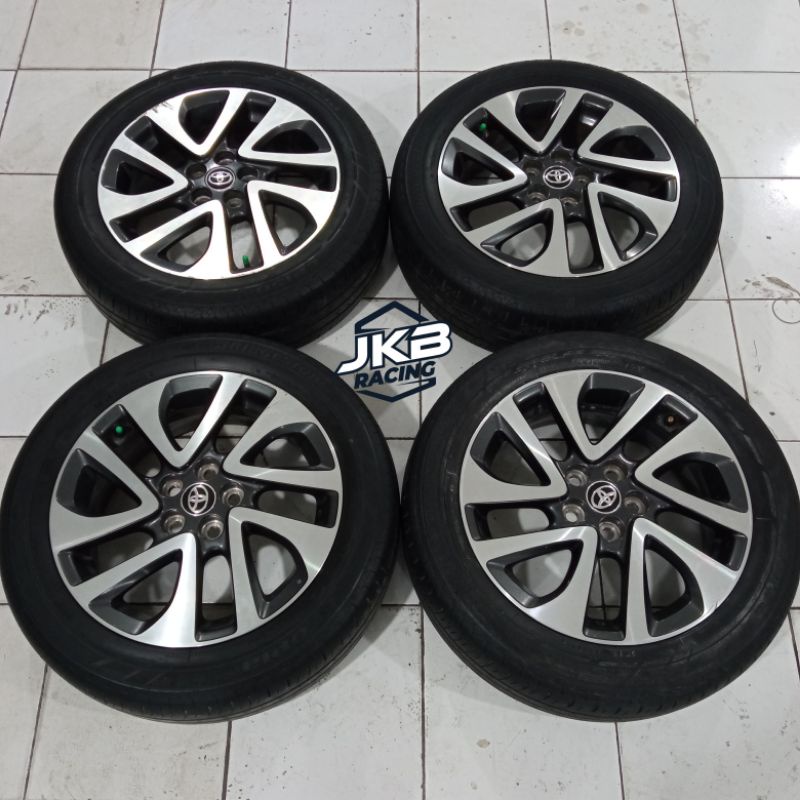 Jual Velg Mobil Bekas Oem Sienta Ring 16 lebar 6 pcd 5x100 + Ban Bridgestone 195 55 R16 | Shopee ...