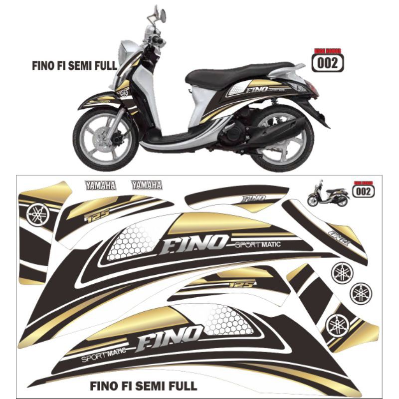Jual STIKER STRIPING YAMAHA FINO FI SEMI FULL | Shopee Indonesia