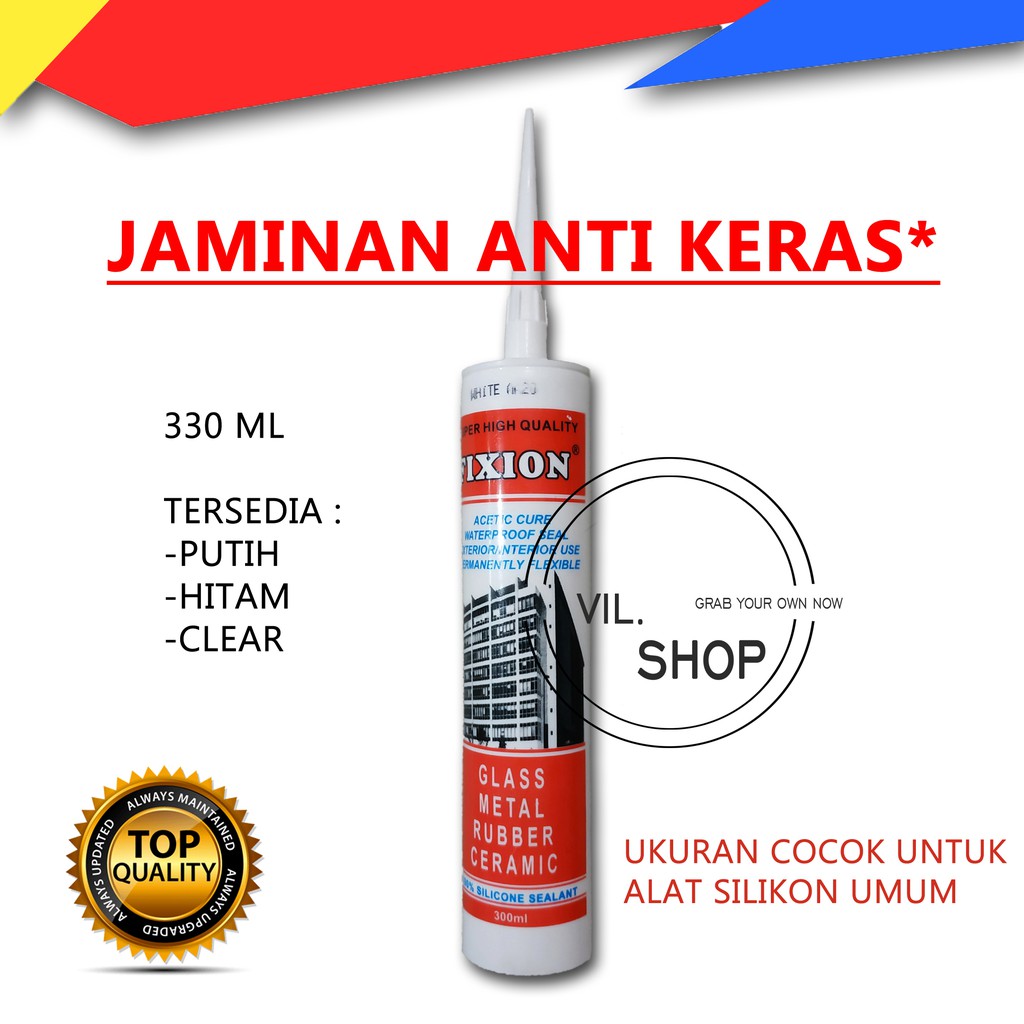 Jual Silikon botol 300 ml / Silicon sealant botol / lem kaca / silicone ...