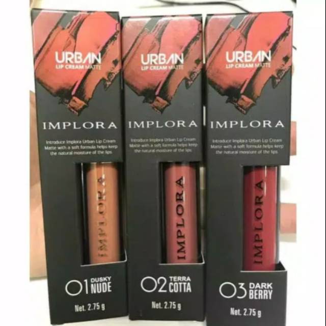 Jual Implora urban matte lip cream original 02 terra cotta | Shopee ...