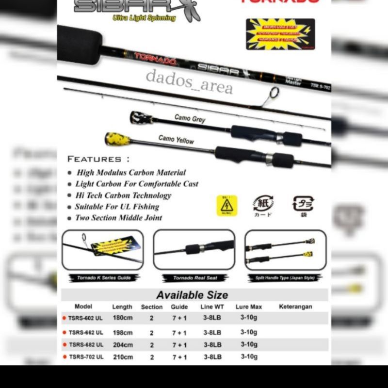 Jual Joran UL Tornado Sibar 3-8lb | Shopee Indonesia