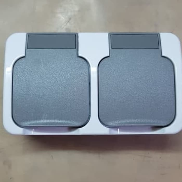 Jual Stop Kontak WD Atlantic Double Broco Waterproof 2 Gang 2252 ...