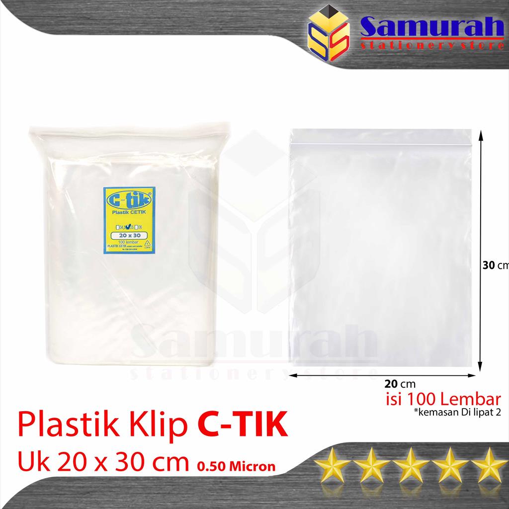 Jual Plastik Klip C-TIK 20 x 30 Cetik / Klip Obat 20x30 cm PE Clip ...