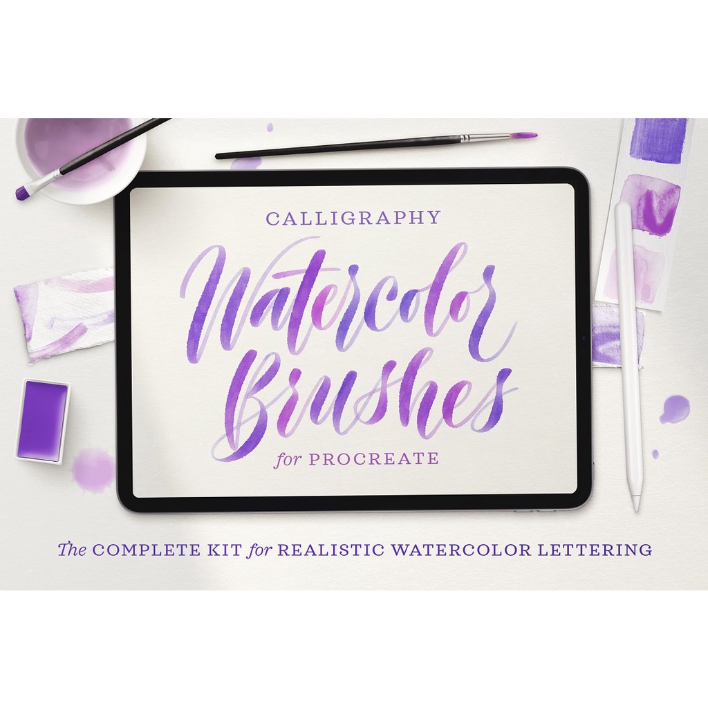 Jual Procreate Brush - Watercolor Script Procreate Brushes | Shopee ...