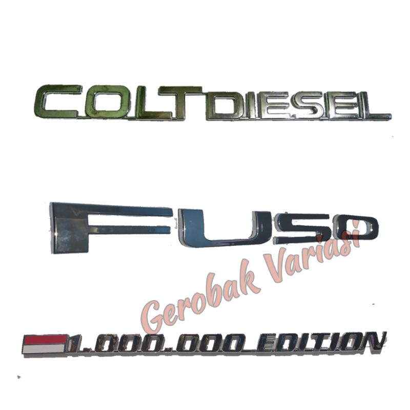 Jual Paket Emblem Tulisan Fuso Colt Diesel Satu Juta Edition 1.000.000 ...