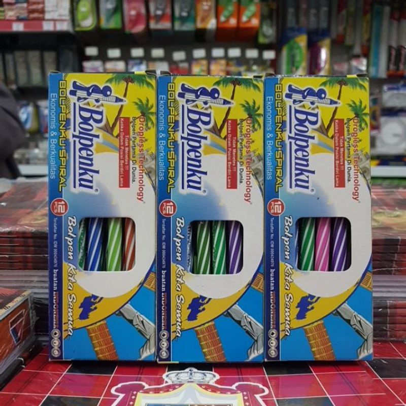 Jual Pen Lilin / Bolpenku Ulir (1 pak=12pcs) | Shopee Indonesia