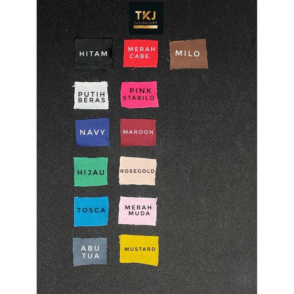 Jual Kain Satin Velvet Premium Quality Basic Colors/Polos 1 Roll - 100 ...