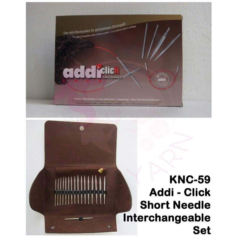 Jual Alat Rajut KNC-59 (Addi - Click Short Needle Interchangeable Set ...