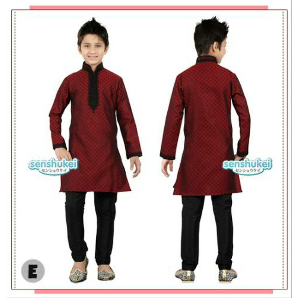 Jual baju muslim anak / sari india senshukei / koko senshukei / setelan ...
