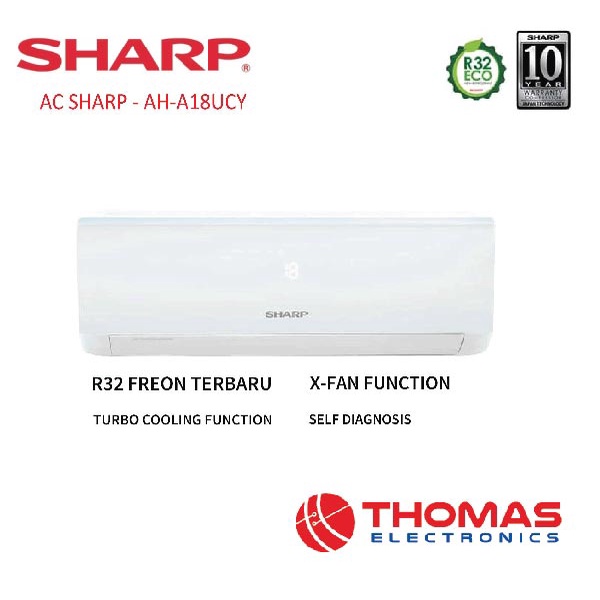 Jual AC SHARP AC 2 PK - AH-A 18UCY AIR CONDITIONER GARANSI RESMI ...