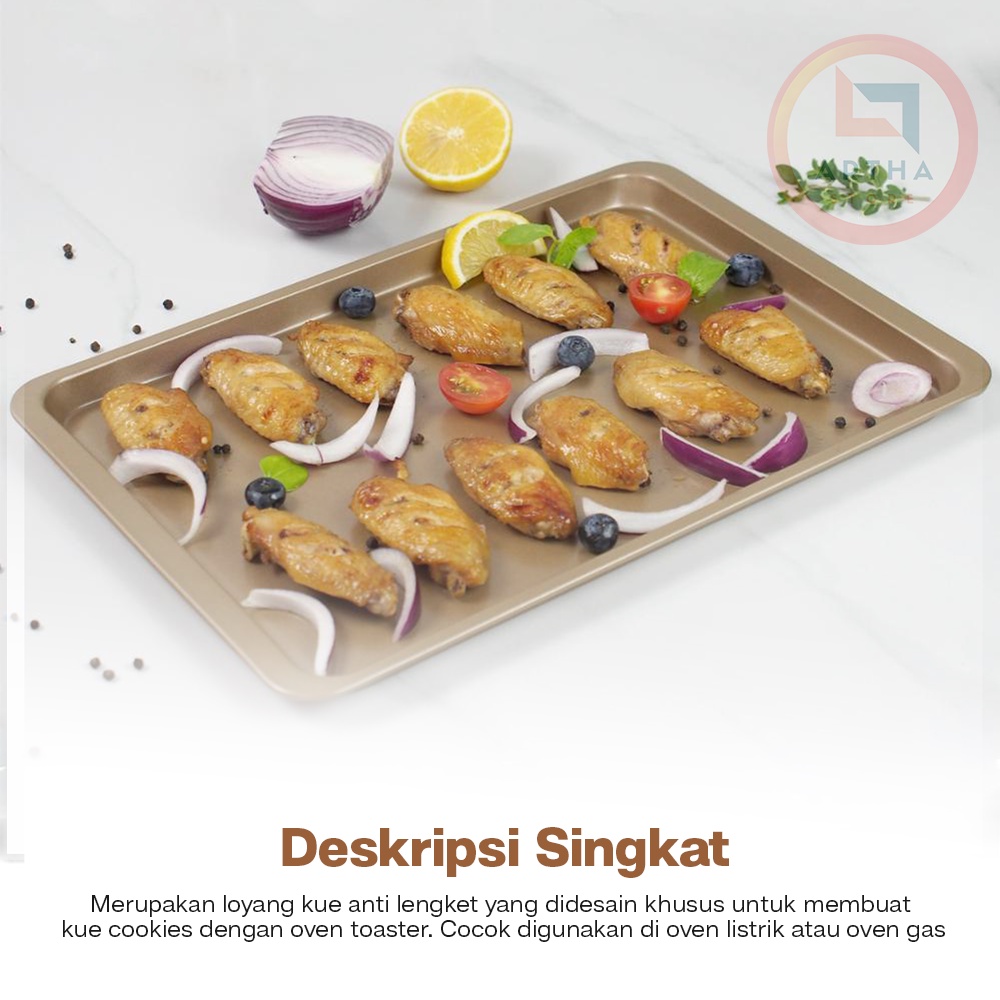Jual Loyang Kue Roti Alas Oven Microwafe Anti Lengket Baking Tray Pan ...