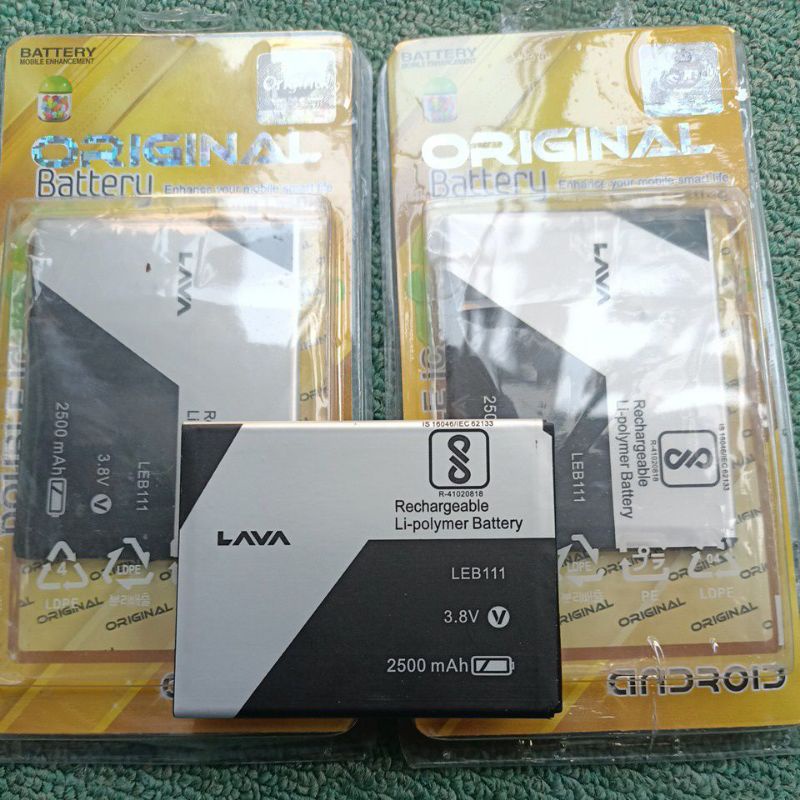 Jual BATTERY ORIGINAL LAVA LEB 111 3.8V 2500mah higt quality | Shopee ...