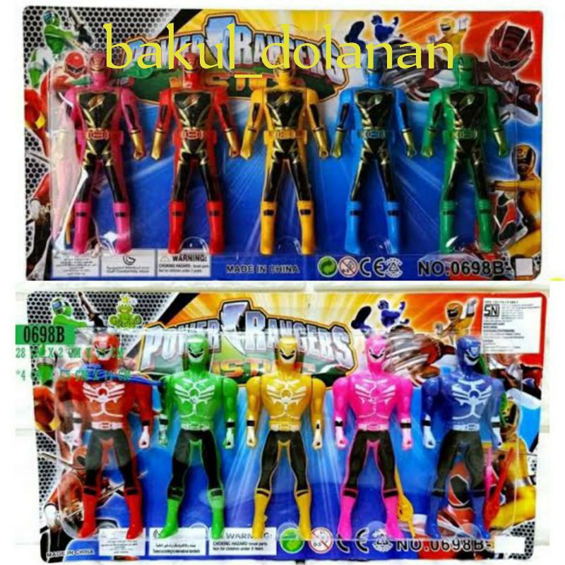 Jual MAINAN ANAK CEWEK COWOK PEREMPUAN ROBOT POWER RANGERS ISI 5 PCS ...