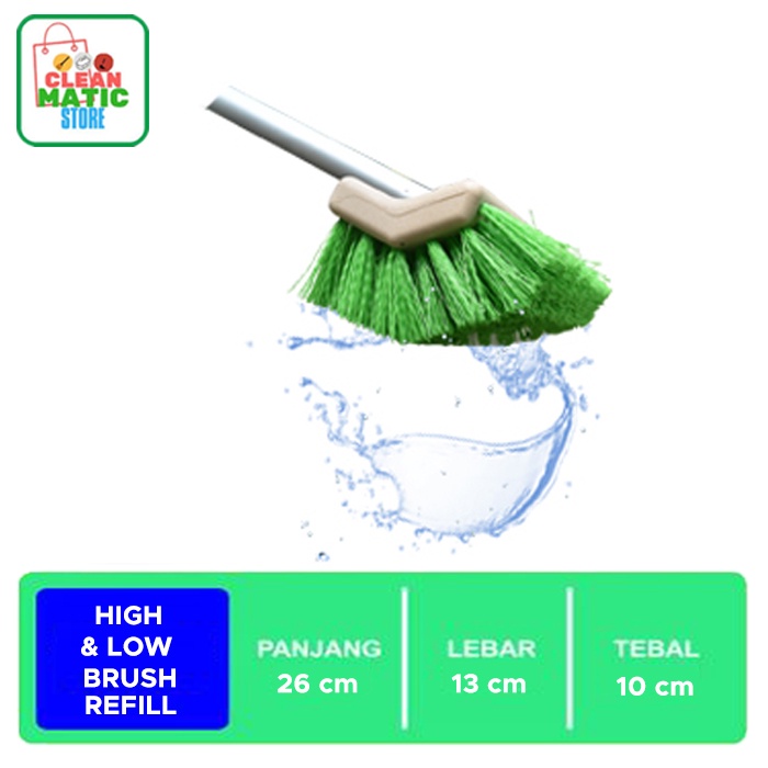 Jual Clean Matic - Sikat Outdoor High & Low Brush REFILL (Special Brush ...