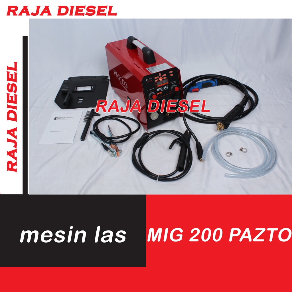 Jual MESIN LAS MIG 200 GASLESS KAWAT 5KG PAZTO | Shopee Indonesia